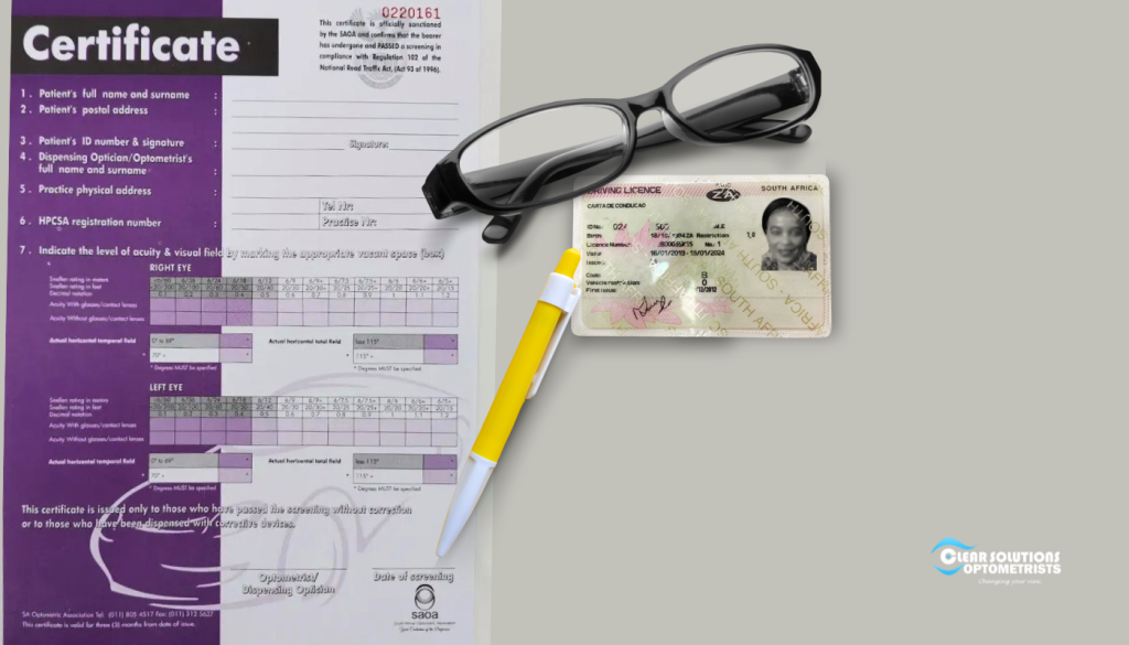 Driver’s Licence Certificates - Clear Solutions Optometrists
